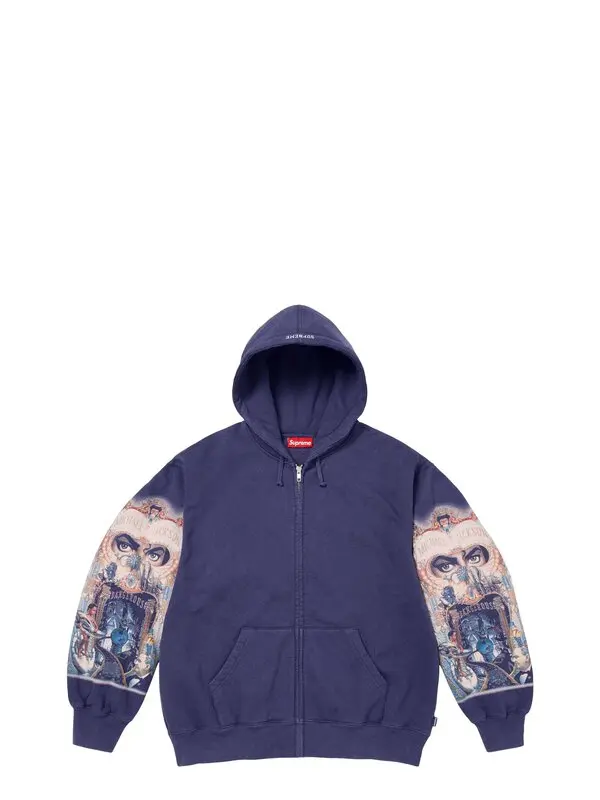Supreme Michael Jackson Dangerous Zip Up Hoodie - Blue
