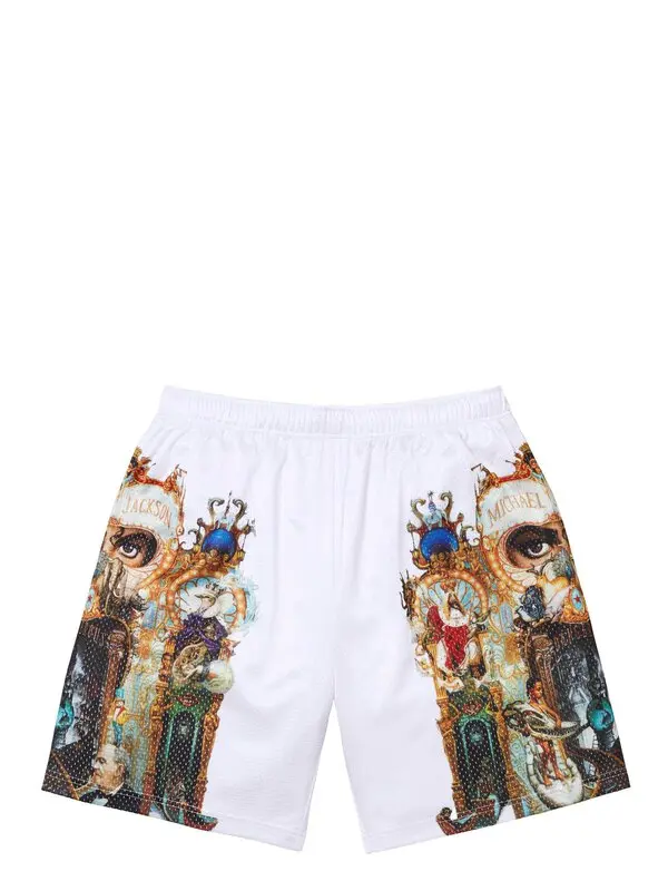 Supreme Michael Jackson Dangerous Mesh Shorts - White