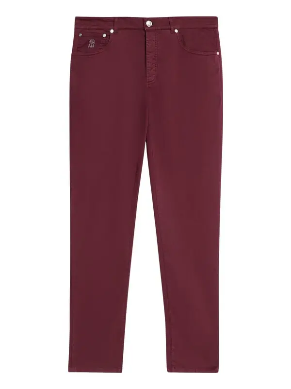 Brunello Cucinelli Italian-fit Denim Five-pocket Pants - Red