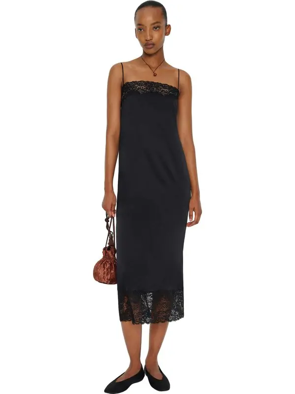 REFORMATION Mackenzie Silk Dress - Black