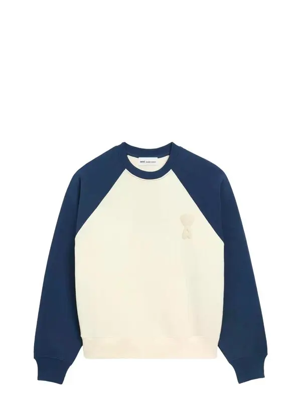 Ami De Coeur Knitted Patch Sweatshirt - Neutrals
