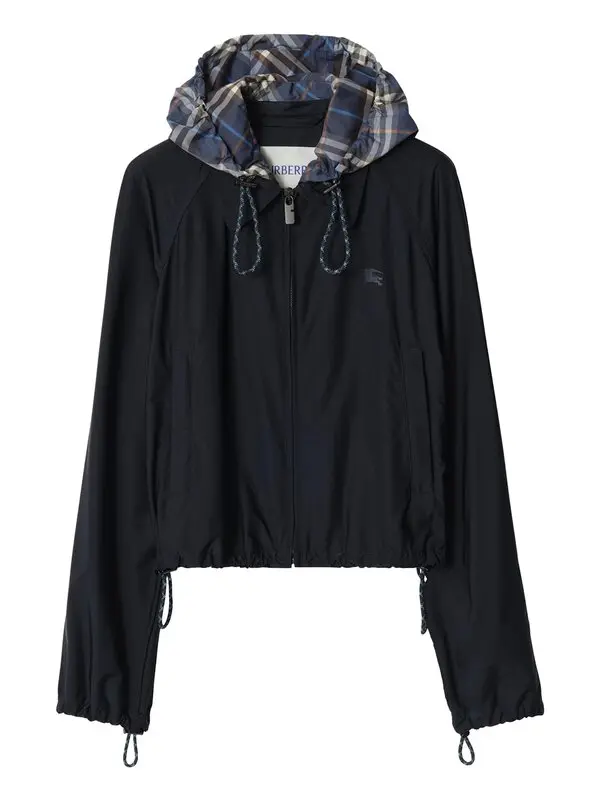 Burberry Cropped Harrington Jacket - Blue