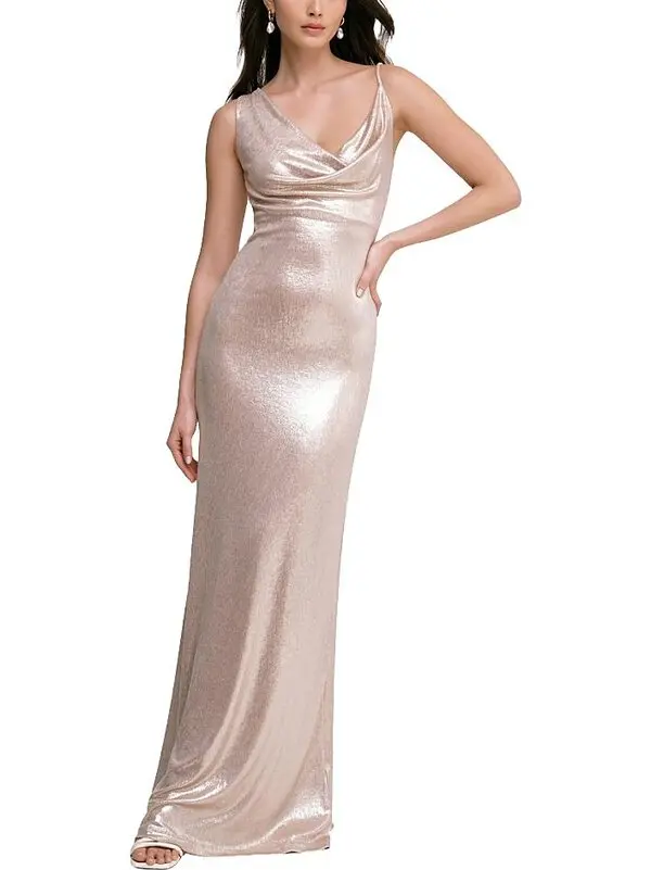 MARCELLA Liberty Metallic Gown - Stardust