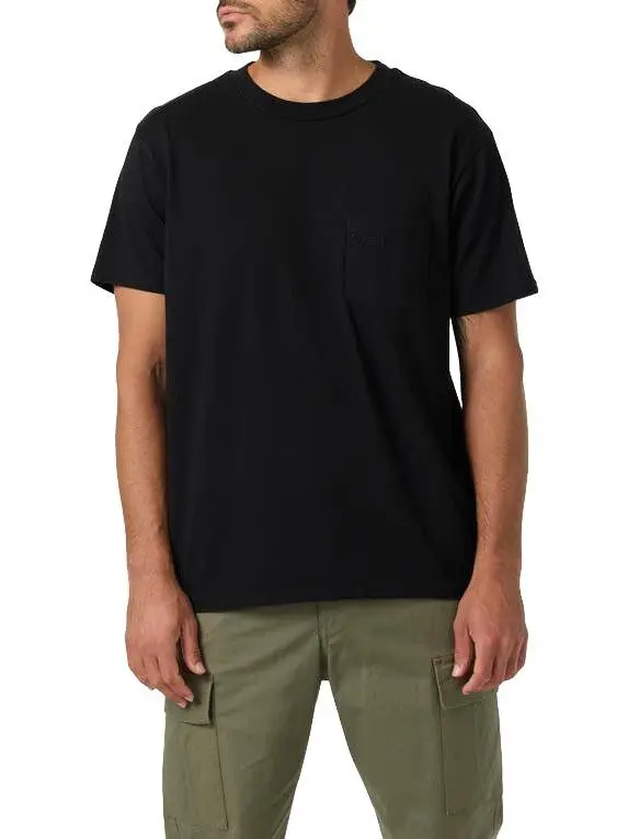 O'Neill Og Logo Embroidered Organic Cotton Pocket T-shirt - Black