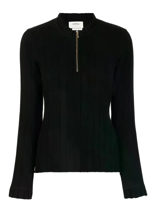 ONEFIFTEEN Ribbed Fine Knit Jumper - Black