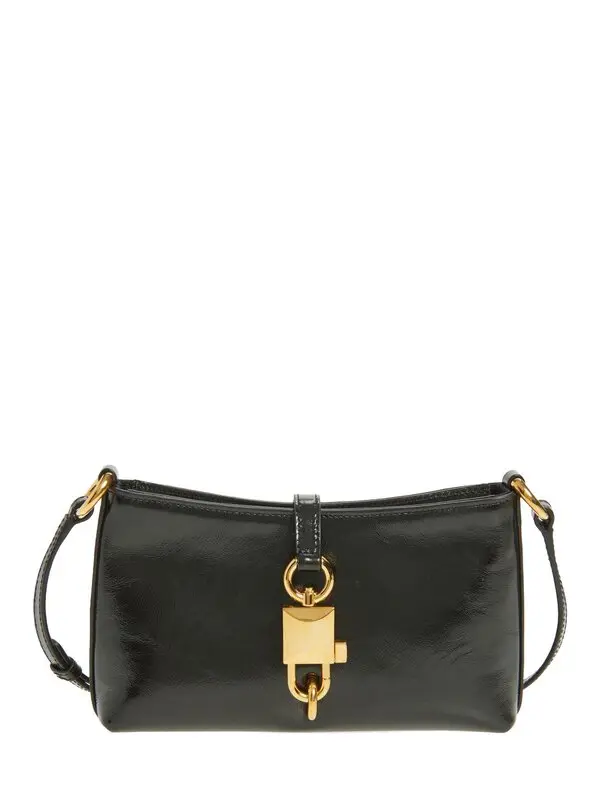 Dolce & Gabbana Sicilian Street Lock Leather Shoulder Bag - 80999 Nero