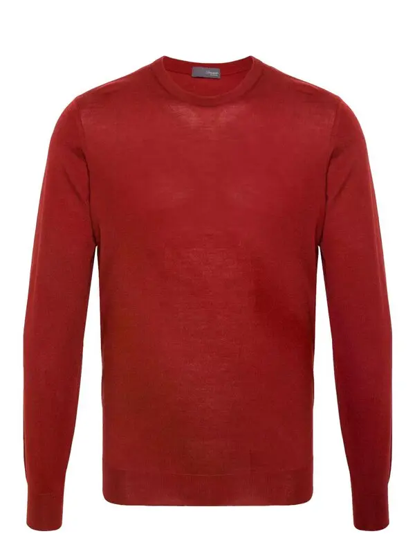 DRUMOHR Round-neck Merino-wool Jumper - Red