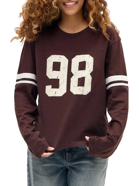 BDG URBAN OUTFITTERS 98 Long-sleeve Graphic T-shirt - Brown