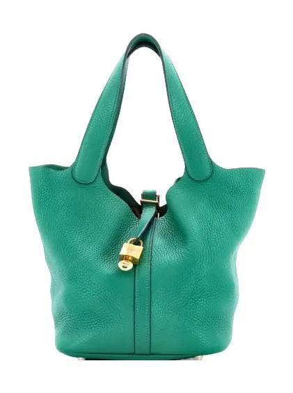 Hermès Picotin Lock Bag Clemence Mm - Green