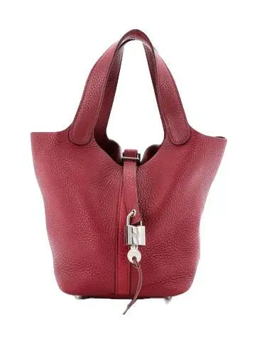 Hermès Picotin Lock Bag Clemence Pm - Red