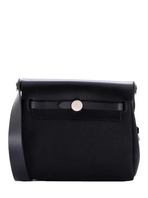 Hermès Herbag Zip Toile And Leather 20 - Black