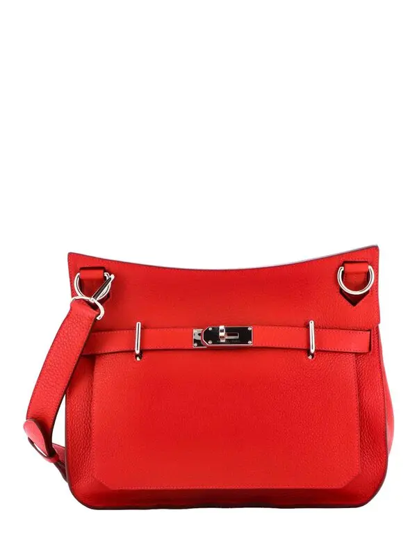 HERMES Jypsiere Bag Clemence 34 - Rouge Casaque
