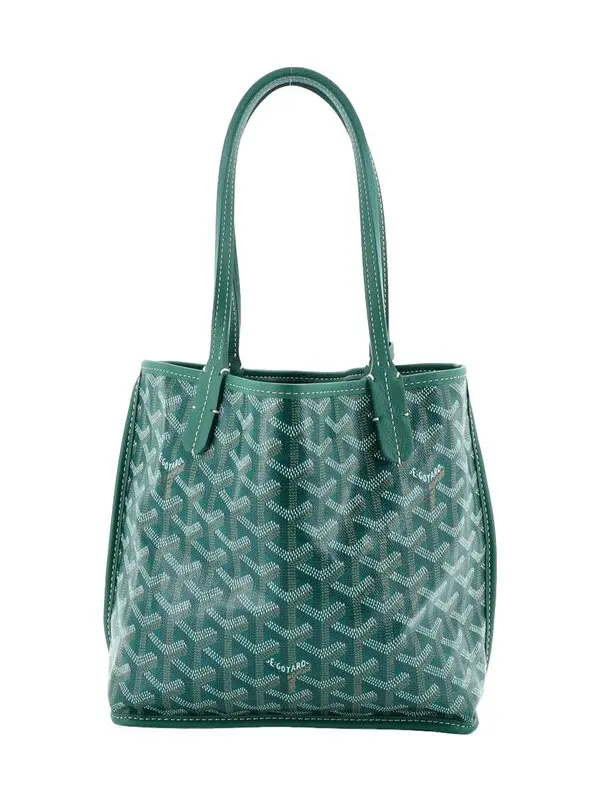 GOYARD Anjou Reversible Mini Tote Coated Canvas - Green