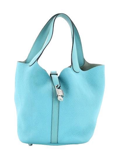 Hermès Picotin Lock Bag Clemence Mm - Blue