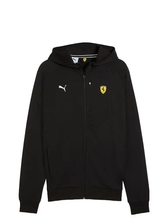 PUMA Ferrari Motosport Hooded Zip-front Sweatshirt - Puma Black