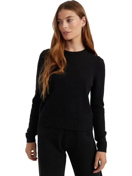 Chinti & Parker Cloud Cashmere Cropped Sweater - Black