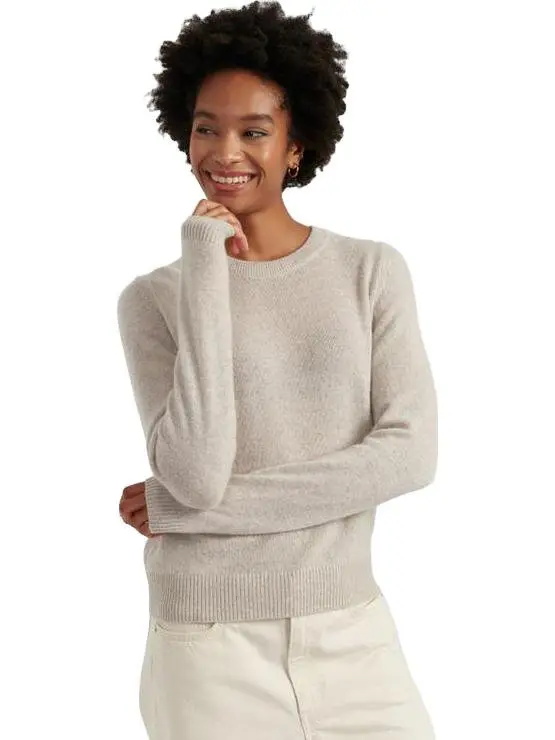 Chinti & Parker Cloud Cashmere Cropped Sweater - Taupe