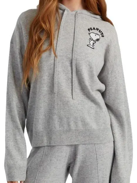 Chinti & Parker Peanuts Athletics Wool-cashmere Hoodie - Light Grey