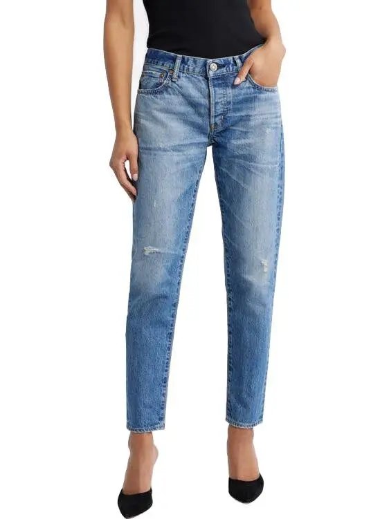 Moussy Vintage Wrentham Tapered Ankle Jeans - Blue