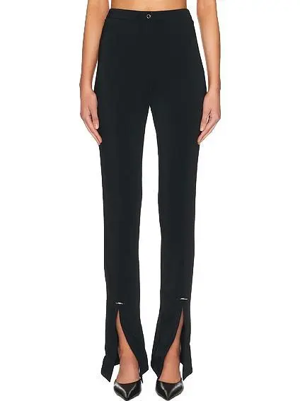 MUGLER Straight Leg Pant - Black