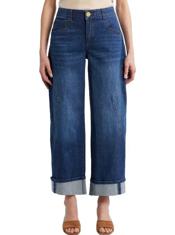 Wit & Wisdom High-waist Cuff Jeans - Blue