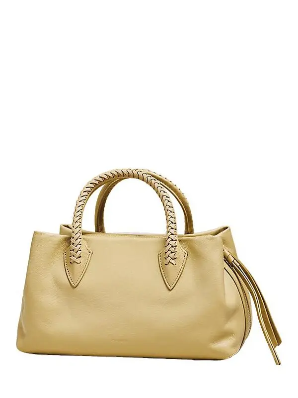 ORYANY Roy Leather Satchel - Beige