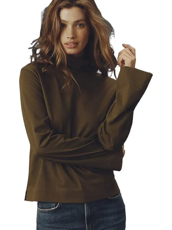 NATION LOS ANGELES Neo Mock-neck Top - Olive