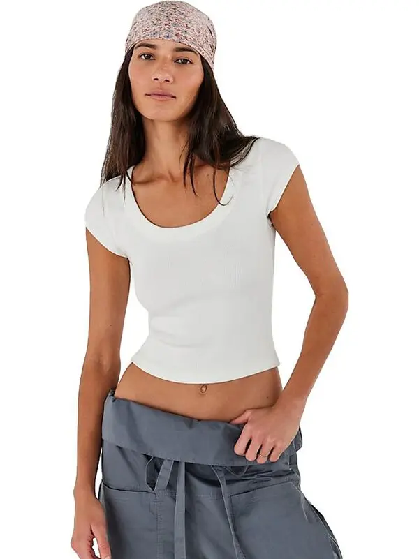 Free People We The Free Brooklyn Tee - Clean Ivory