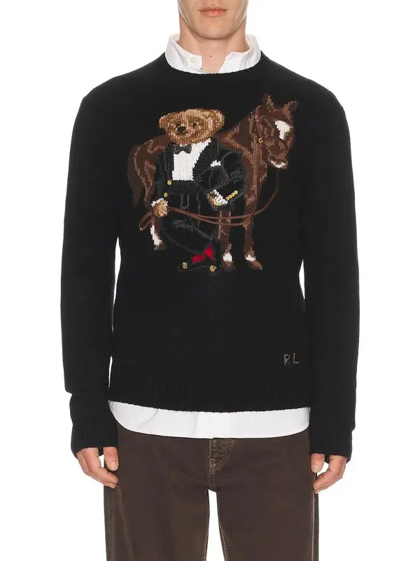 Polo Ralph Lauren Lunar New Year Wool-blend Bear Sweater - Polo Black