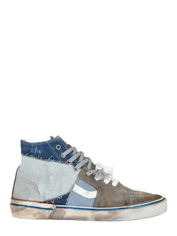 PAUL EASTERLIN Caly Star High-top Sneakers - Grey & Denim