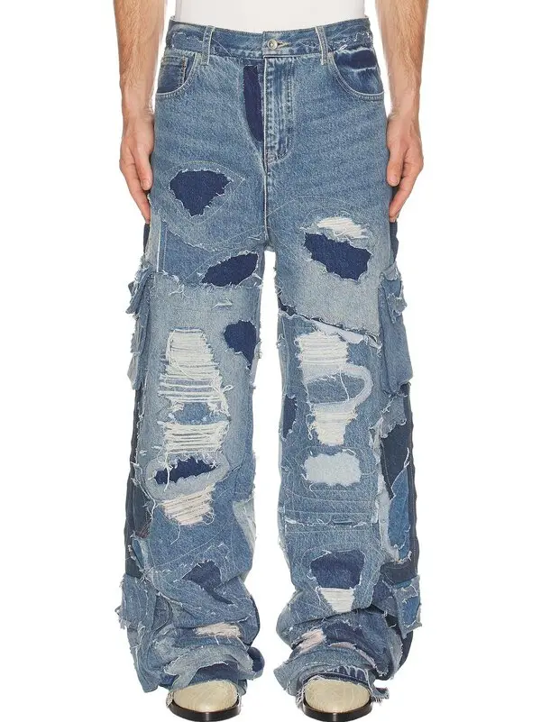 WHO DECIDES WAR BY EV BRAVADO Unearthed Cargo Pants - Denim