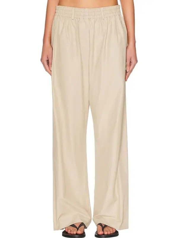 Brandon Maxwell Teagan Relaxed Fit Pant - Dune