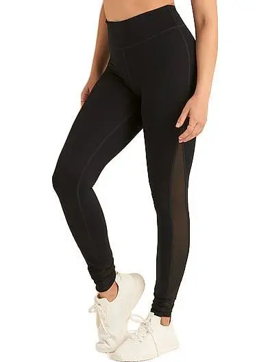 Victoria's Secret Aura Mesh Full Length Leggings - Black