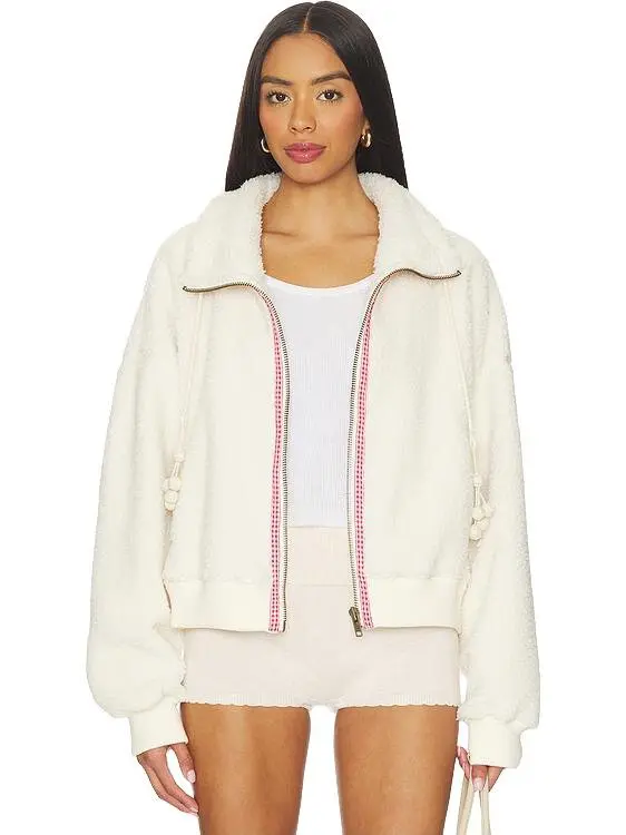 Free People Alpine Sherpa Cardigan - White Swan