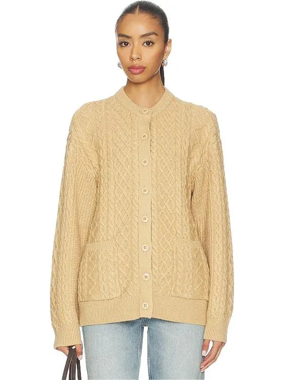 LOVERS AND FRIENDS Barbetta Cable Cardigan - Camel