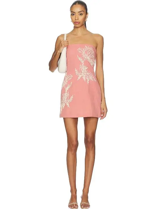 Hemant & Nandita Strapless Mini Dress - Dusty Pink