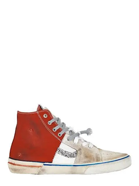 PAUL EASTERLIN Caly Star Sneakers - Off White & Red