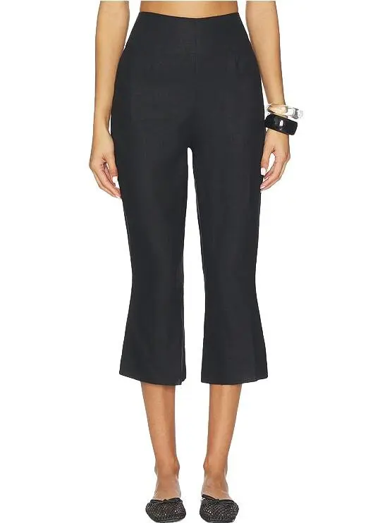 Faithfull The Brand Valeria Capri Pant - Black