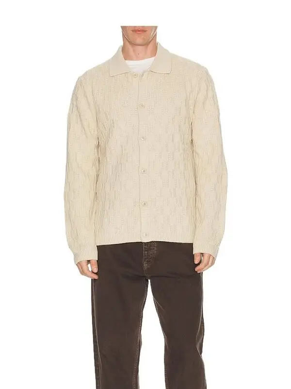 SAMSOE SAMSOE Sabrodie Long Sleeve Shirt In Cream - Oatmeal