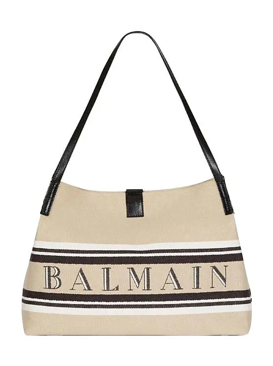 Balmain Medium Release Shopper Bag - Beige