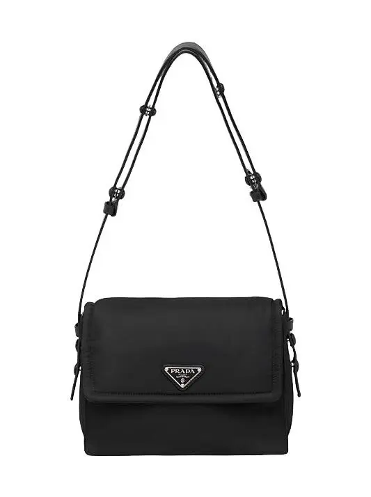 Prada Small Padded Re-nylon Shoulder Bag - Black