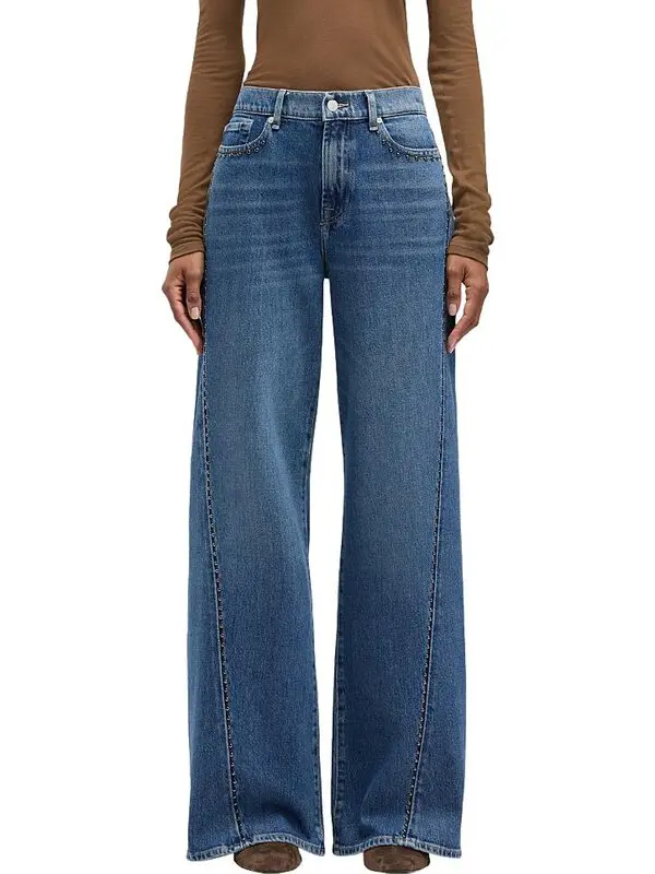 7 For All Mankind Twisted Lotta High-rise Wide-leg Jeans - Street Wise Wit