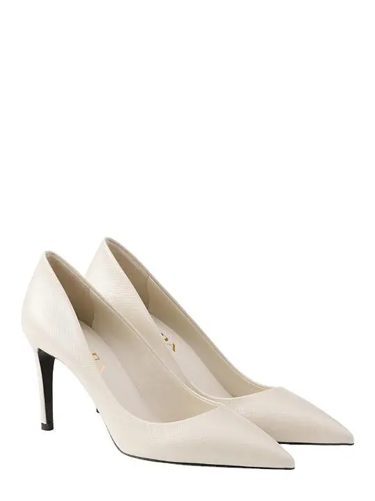 Prada Patent Saffiano Leather Pumps - Neutral
