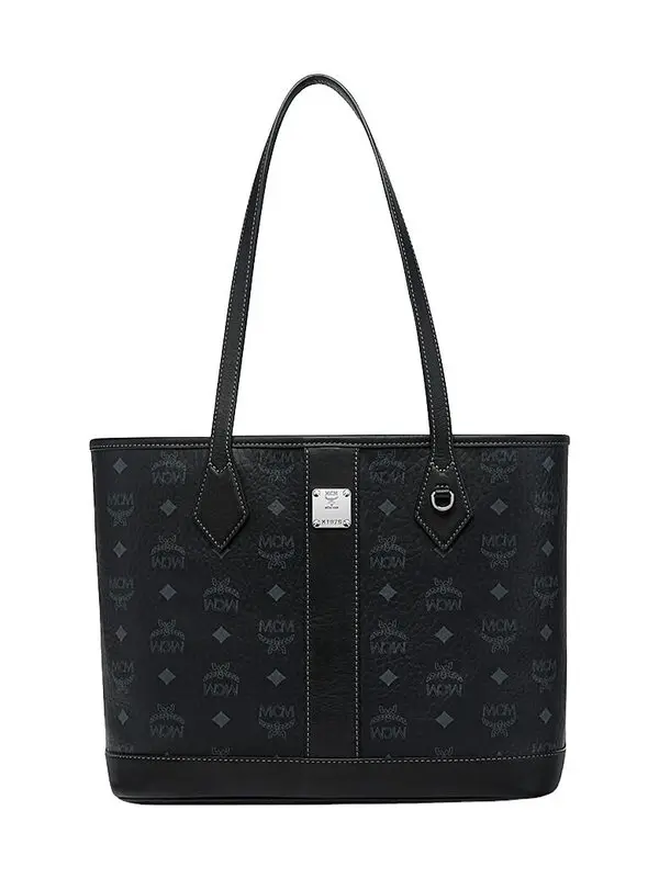 Mcm Liz Small Visetos Shopper Tote - Black
