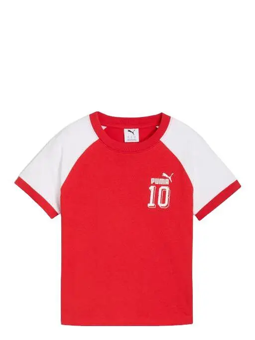 PUMA Cotton Colorblock T-shirt - For All Time Red