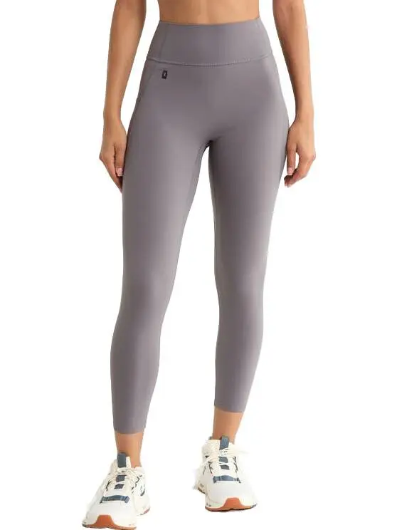On High Waist 7/8 Studio Tights - Ember