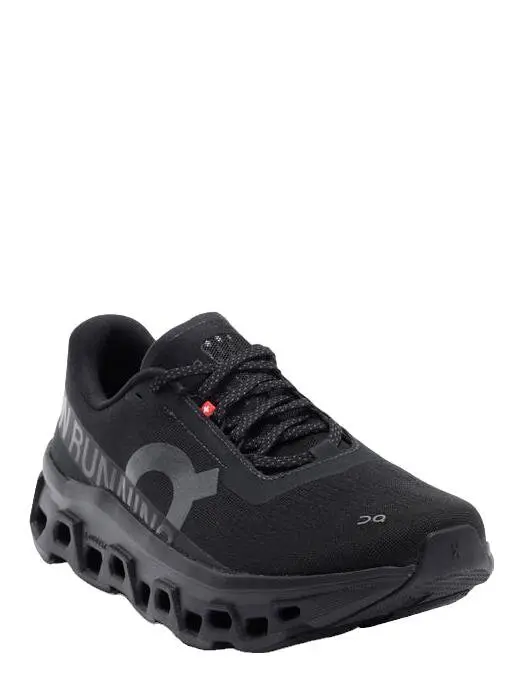 On Cloudmonster 1 Running Shoe - Black/black