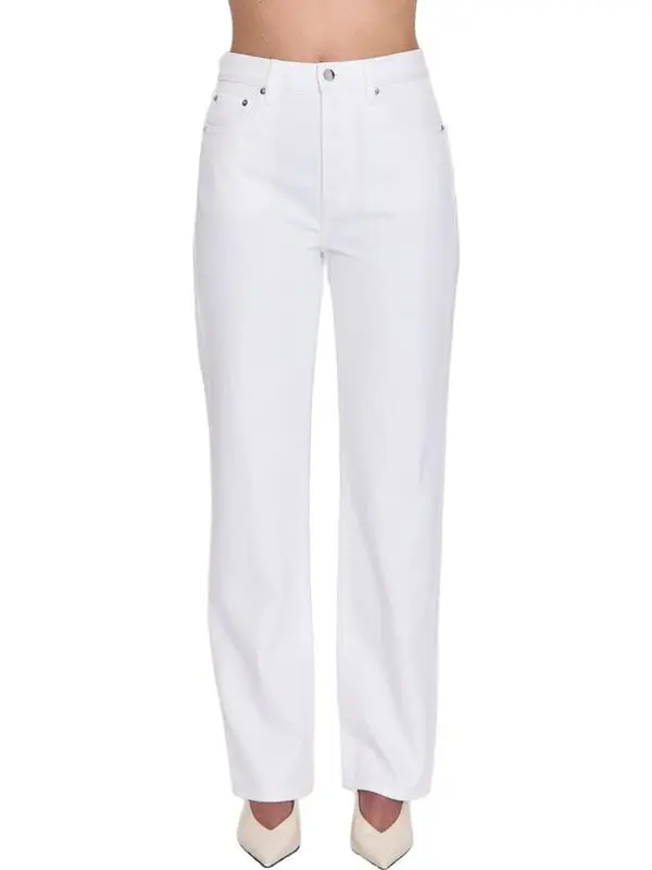 PISTOLA Cassie High Rise Straight Leg Jeans - Paper White