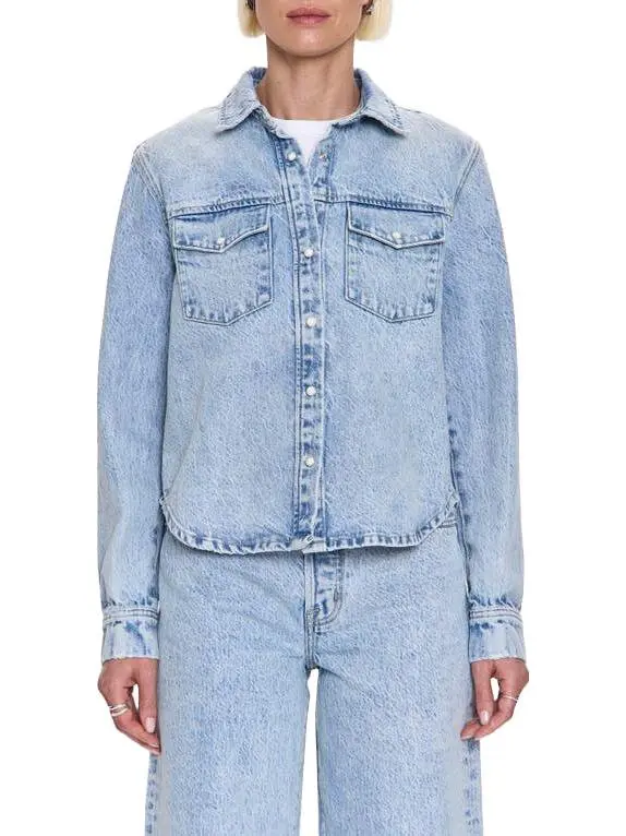 PISTOLA Thea Shrunken Denim Shacket - Modena Vintage
