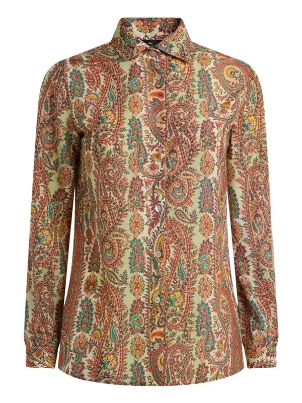 Etro Paisley Print Shirt - Neutrals